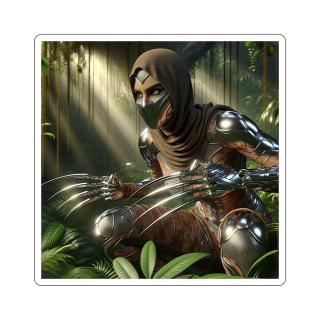 DOPASTICKER Sticker Chrome Clawed Jungle Huntress Artwork- Design ...