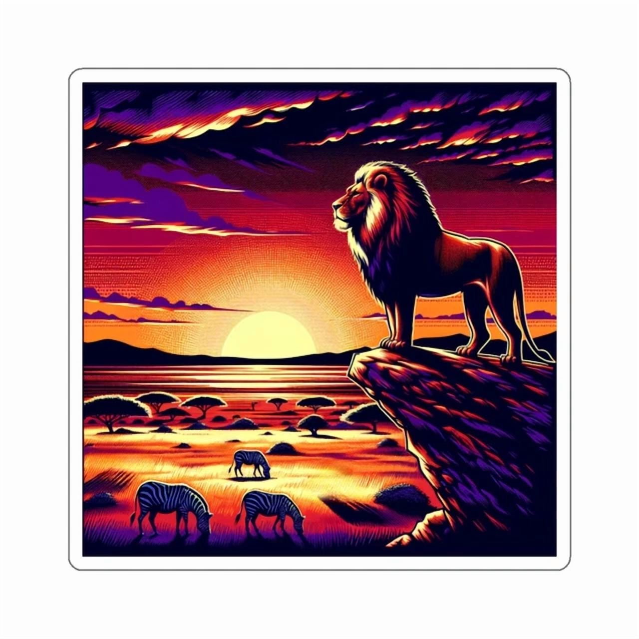 DOPASTICKER Sticker King Of The Jungle Sunset Lion Savanna Safari Decor ...