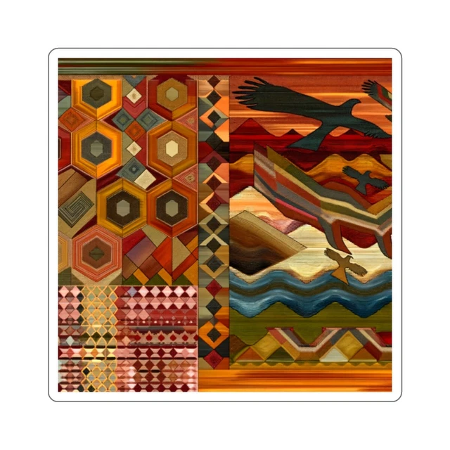 DOPASTICKER Sticker Southwestern Tapestry Art Textile Decor- Design ...