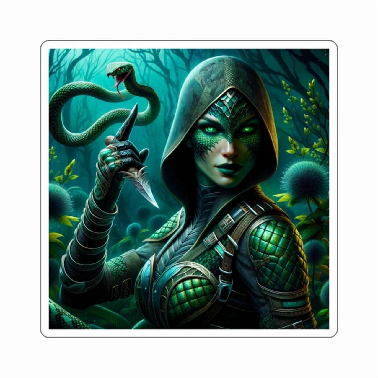 DOPASTICKER Sticker Venomous Bane Huntress Digital Art- Design Preview Only Decorative Laptop ...