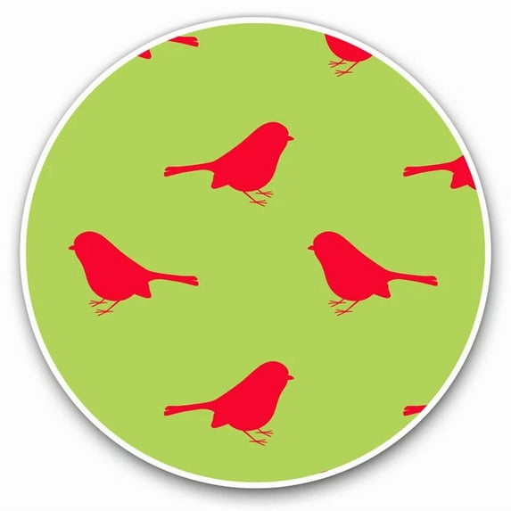 DOPASTICKER Stickers -Great Tit Bird Wildlife Red Cool Gift Decorative ...
