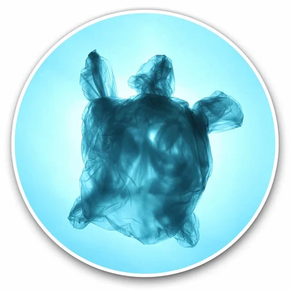 DOPASTICKER Stickers -Plastic Bag Turtle Pollution Cool Gift Decorative ...