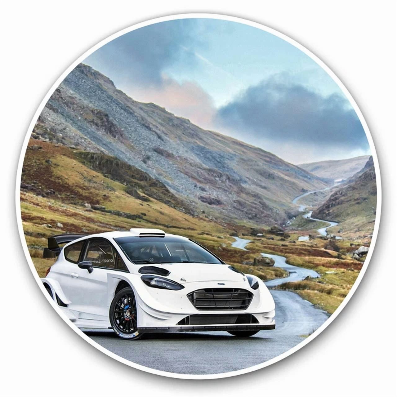 DOPASTICKER Stickers -White Sports Car Driving Cool Gift Decorative ...