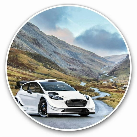 DOPASTICKER Stickers -White Sports Car Driving Cool Gift Decorative ...