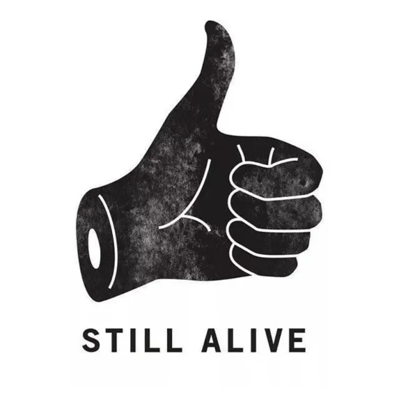 DOPASTICKER Still Alive Sticker Thumbs Up Attitude Grunge Punk Goth ...