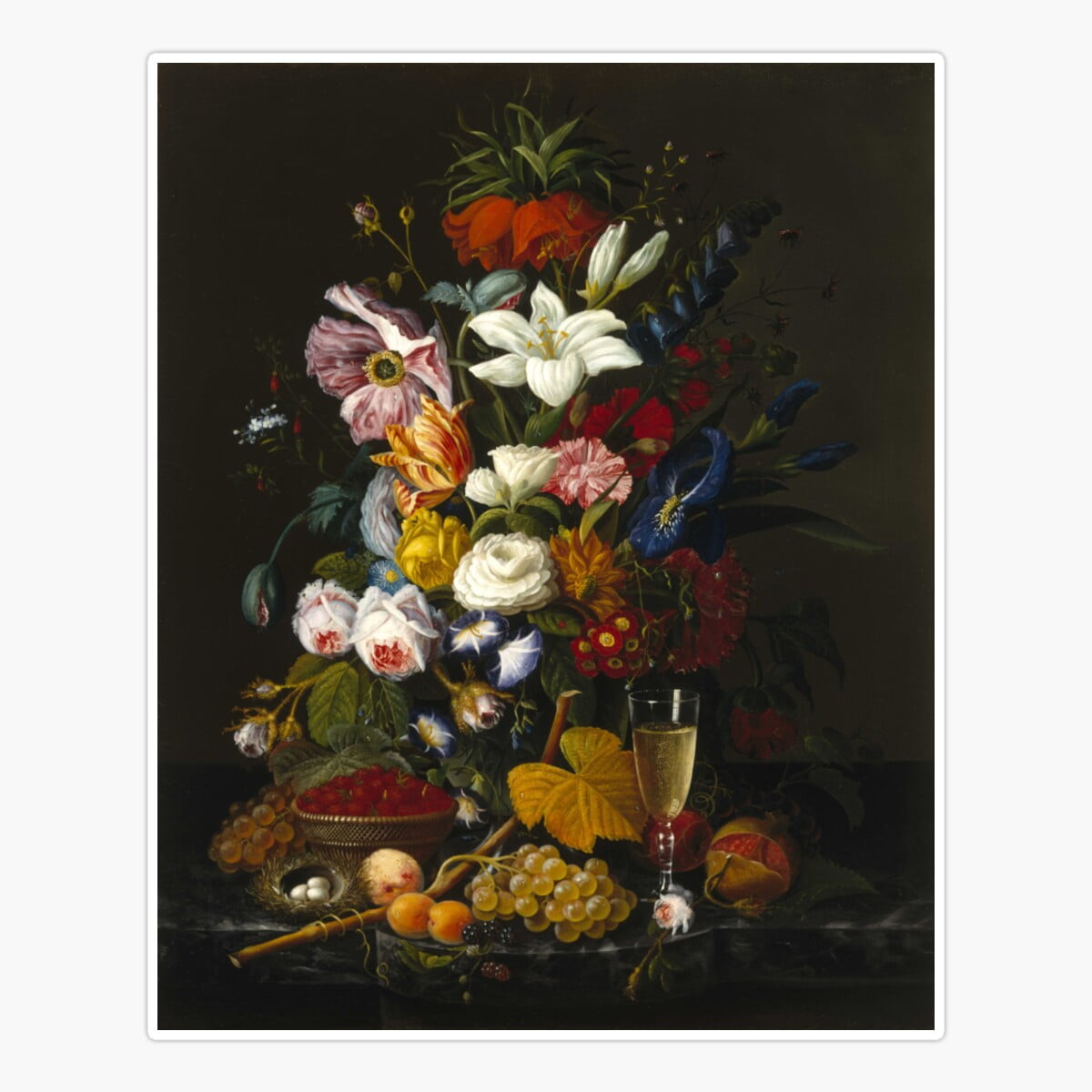 DOPASTICKER Still Life Of Flowers Sticker, Phone Sticker Car Stickers ...