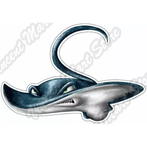 DOPASTICKER Stingray Ray Fish Fishing Fisherman Car Sticker Decal Phone ...