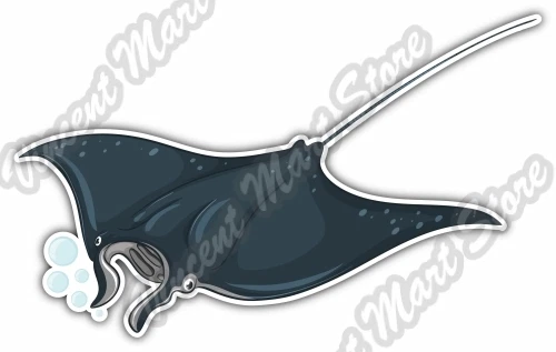 DOPASTICKER Stingray Ray Rays Fish Ocean Sea Fishing Car Sticker Decal ...