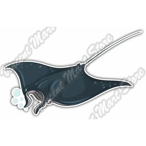 DOPASTICKER Stingray Ray Rays Fish Ocean Sea Fishing Car Sticker Decal ...