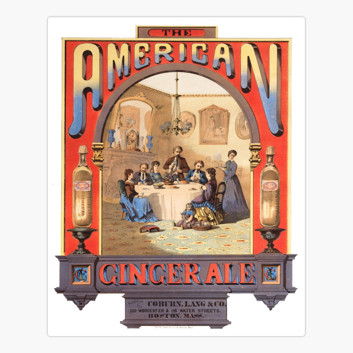 DOPASTICKER Stk501662A-Coburn, Lang & Company Ginger Ale. Sticker ...