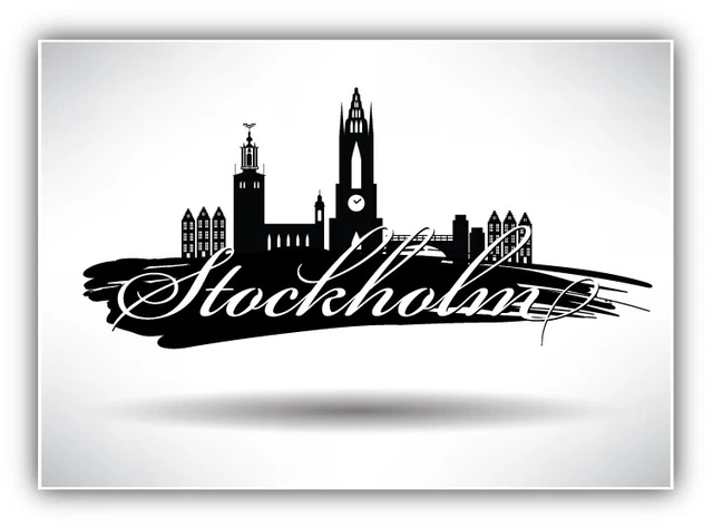 DOPASTICKER Stockholm Sweden Travel Sticker Decal Phone Decal Water ...