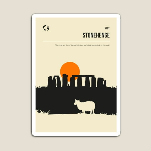 DOPASTICKER Stonehenge Book Cover Travel Poster Decorative Laptop ...