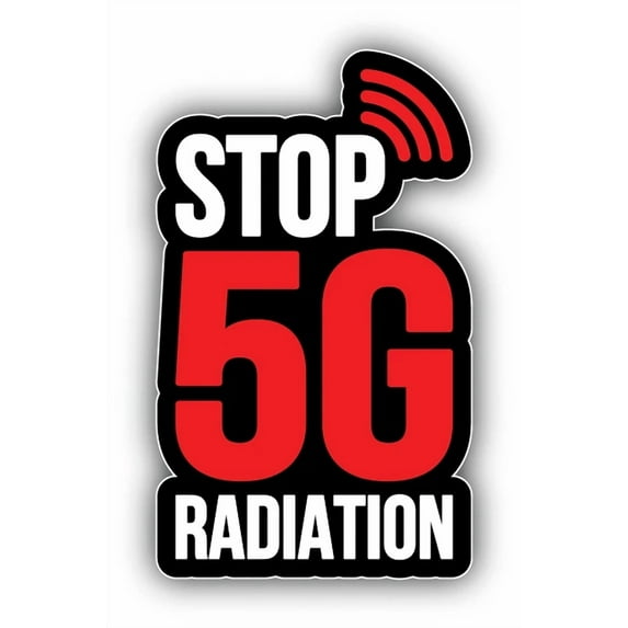 DOPASTICKER Stop 5G Networks Radiation Sticker Decal Phone Decal Water ...
