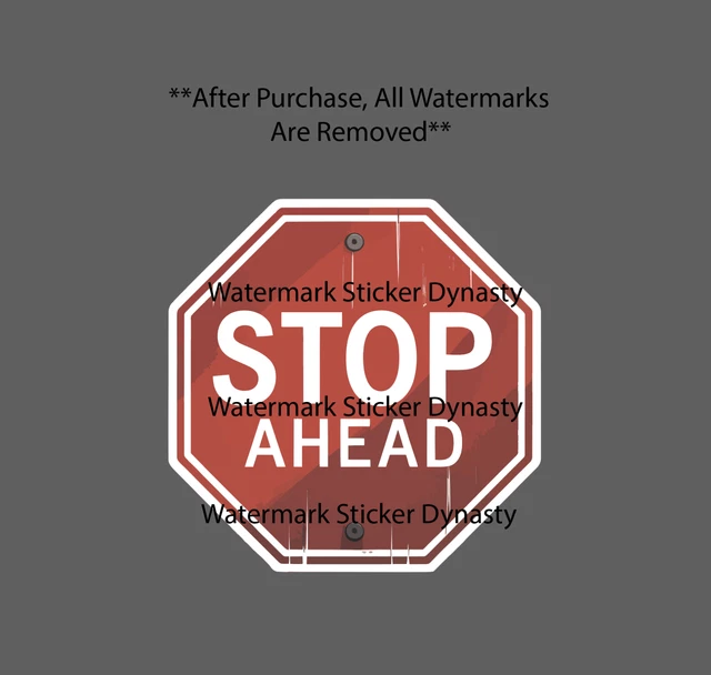 DOPASTICKER Stop Ahead Sticker Traffic Sticker Retro Vintage Sticker ...