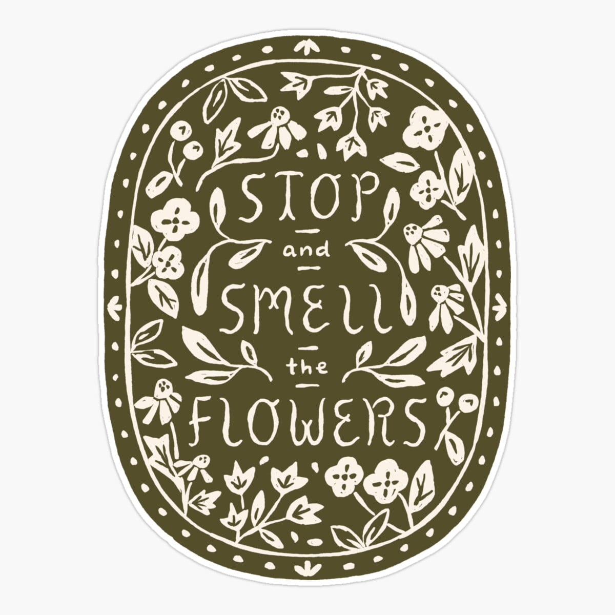 DOPASTICKER Stop And Smell The Flowers Sticker, Phone Sticker Car ...