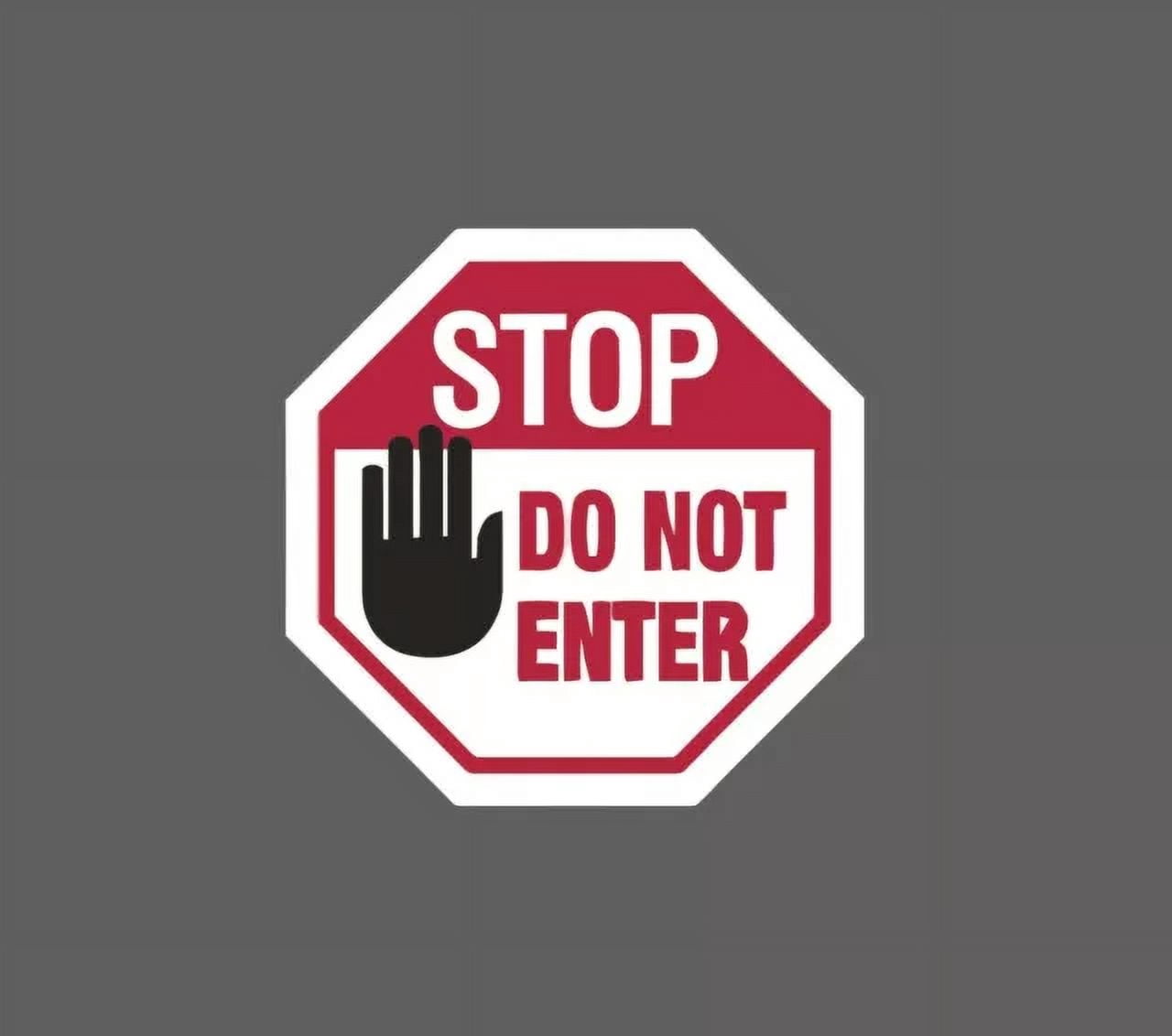 DOPASTICKER Stop Do Not Enter Warning Waterproof Decorative Laptop ...