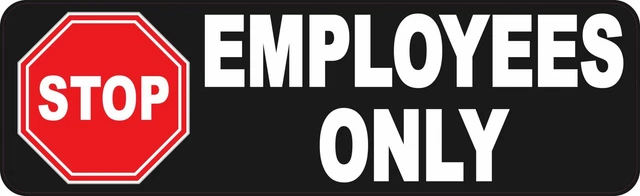 DOPASTICKER Stop Employees Only Sticker Phone Sticker, Latop Sticker ...