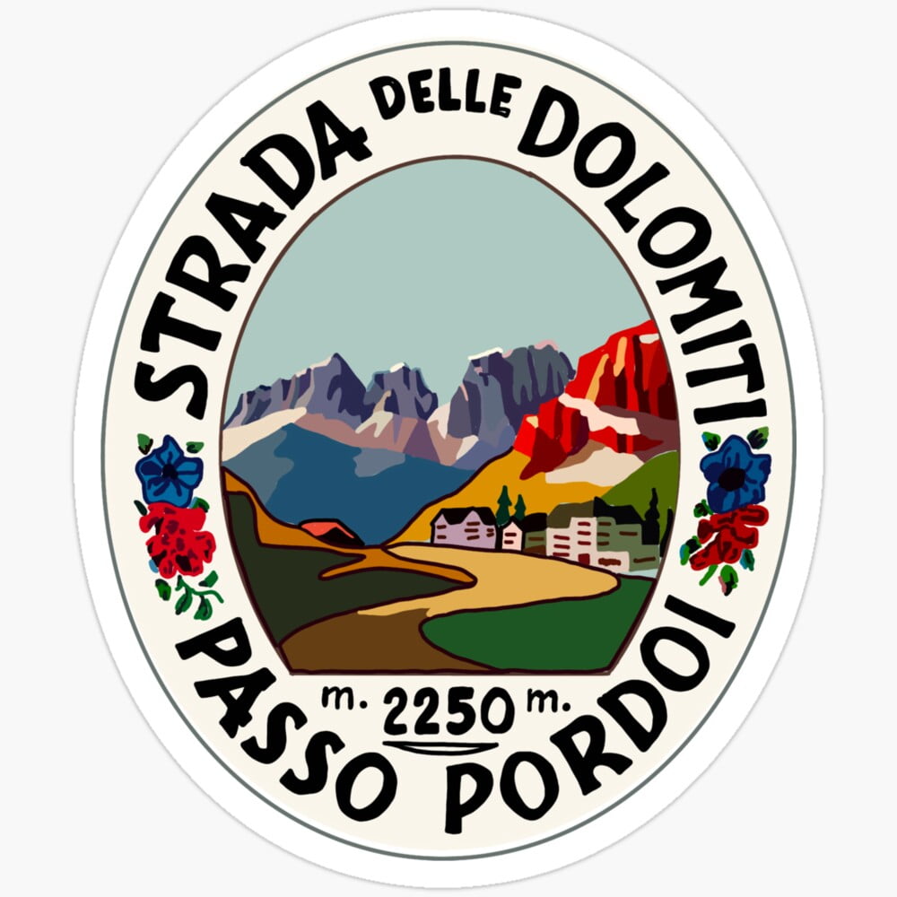 DOPASTICKER Strada Dells Dolomiti Sticker Phone Decal Water Bottle ...