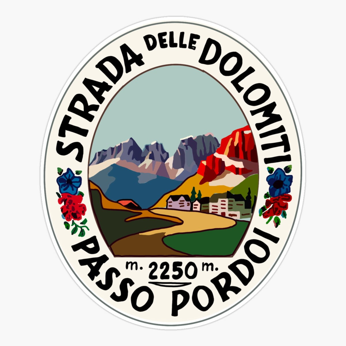 DOPASTICKER Strada Dells Dolomiti Sticker, Phone Sticker Car Stickers ...