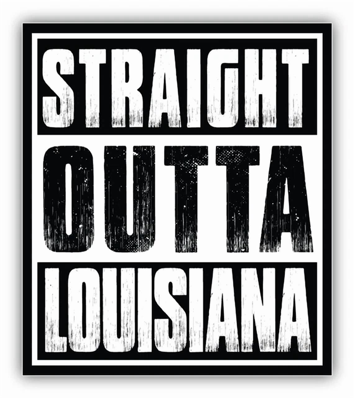 DOPASTICKER Straight Outta Louisiana Usa State Sticker Decal Phone ...