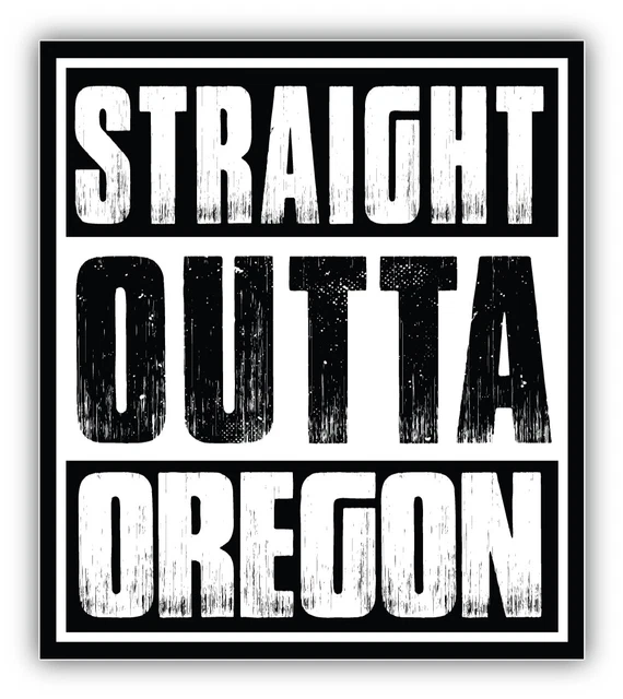 DOPASTICKER Straight Outta Oregon Usa State Sticker Decal Phone Decal ...
