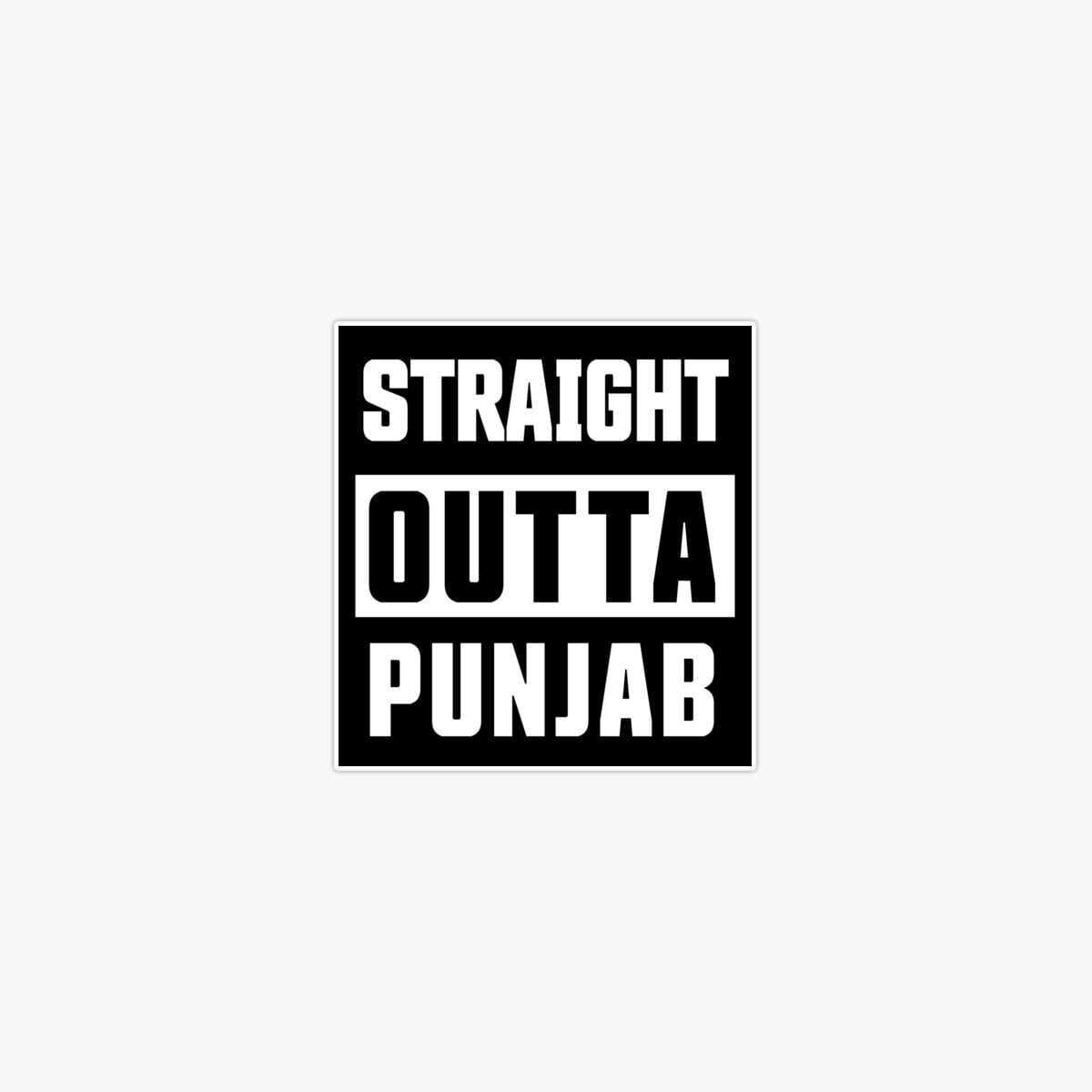 DOPASTICKER Straight Outta Punjab Sticker, Phone Sticker Car Sticker ...