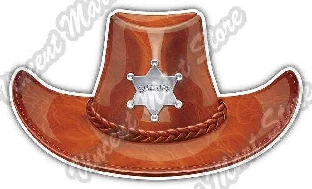 DOPASTICKER Stratton Sheriff Hat Cowboy Western Texas Car Sticker Decal ...
