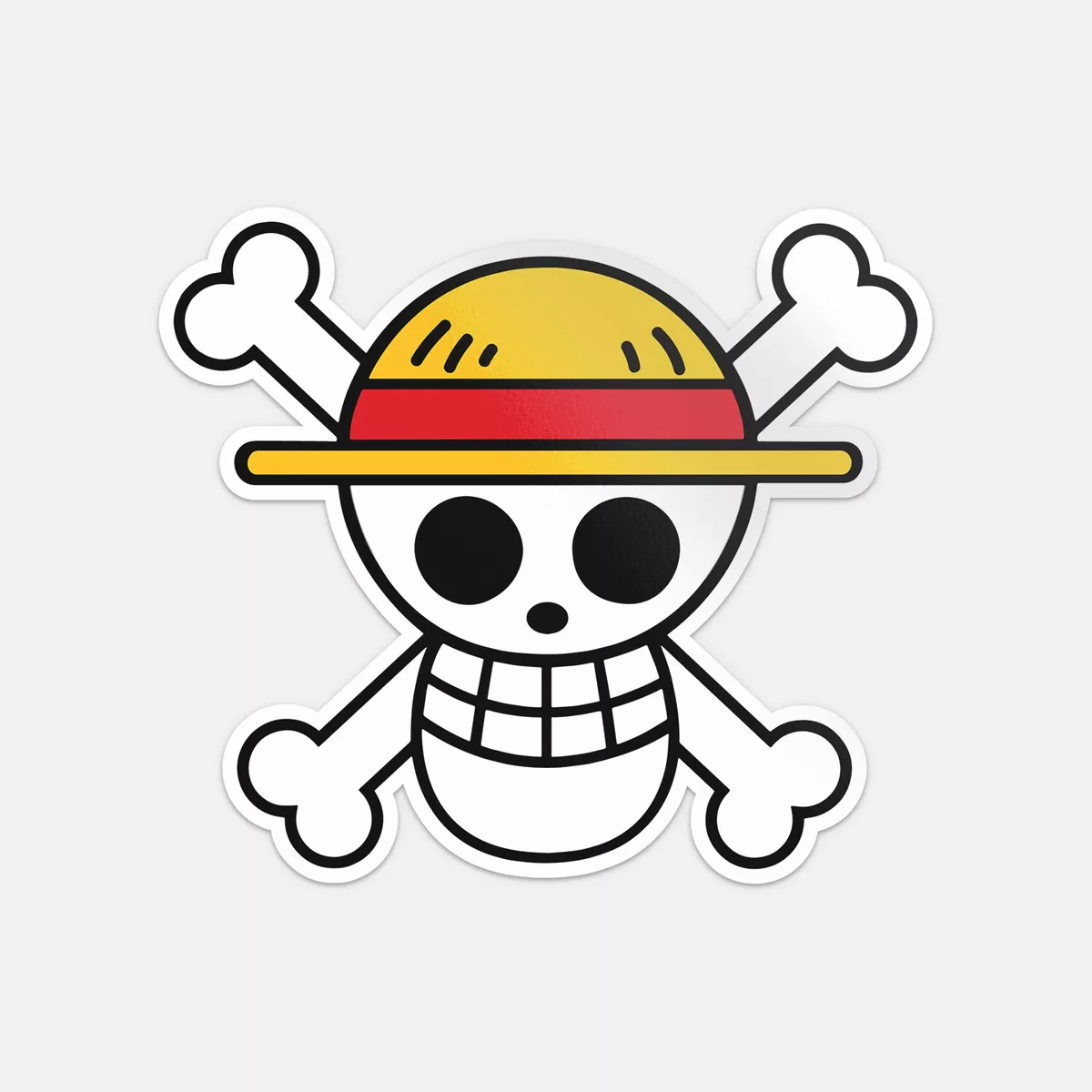 DOPASTICKER Straw Hat Jolly Roger Car Bumper Sticker Waterproof Sticker ...