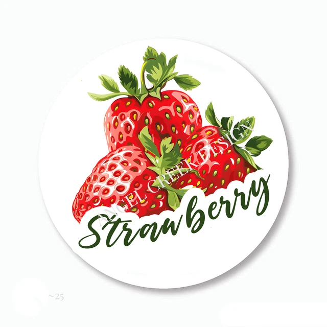 DOPASTICKER Strawberry Jam Preserves Scrapbook Stickers Strawberries ...