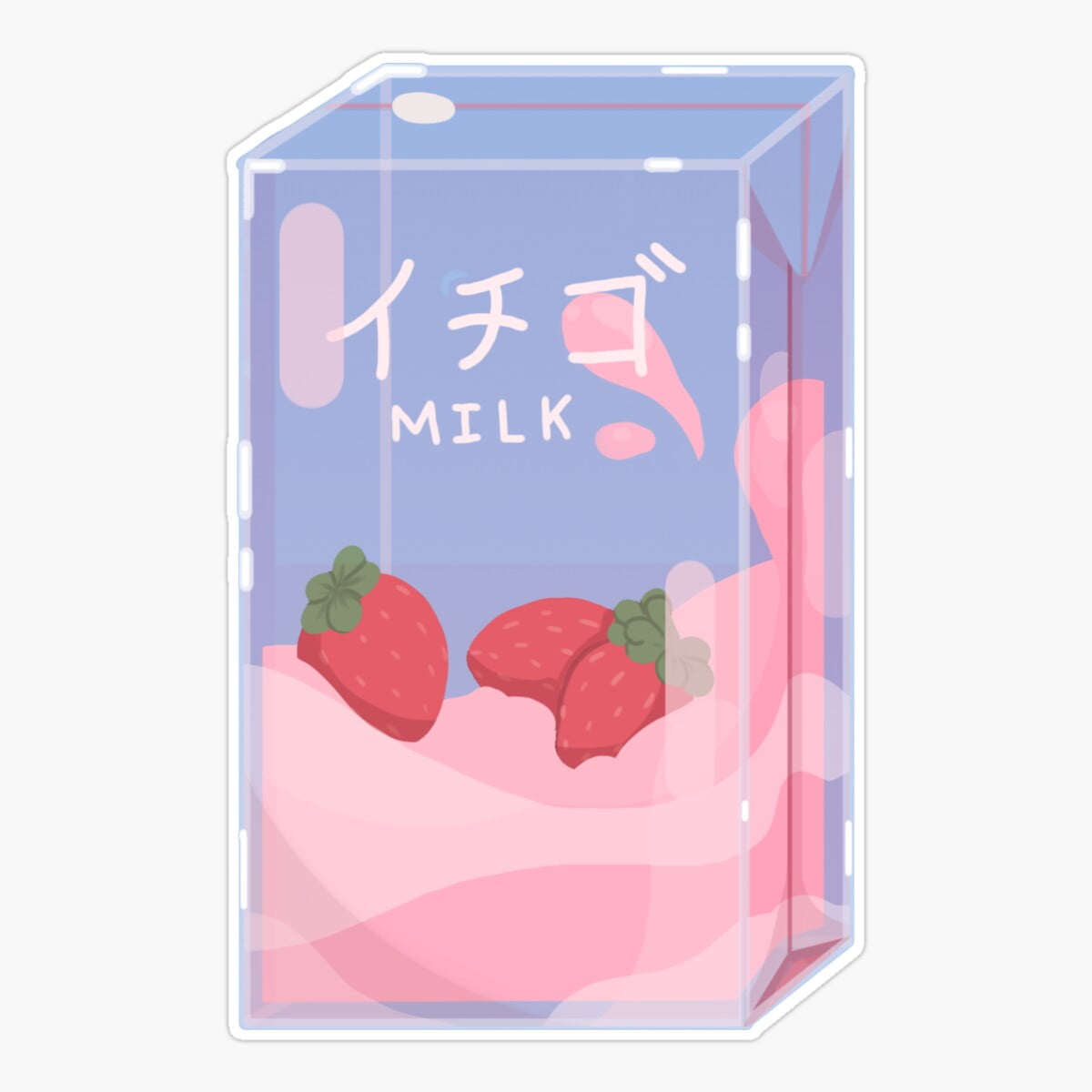 DOPASTICKER Strawberry Milk Sticker, Phone Sticker Water Bottle Sticker ...
