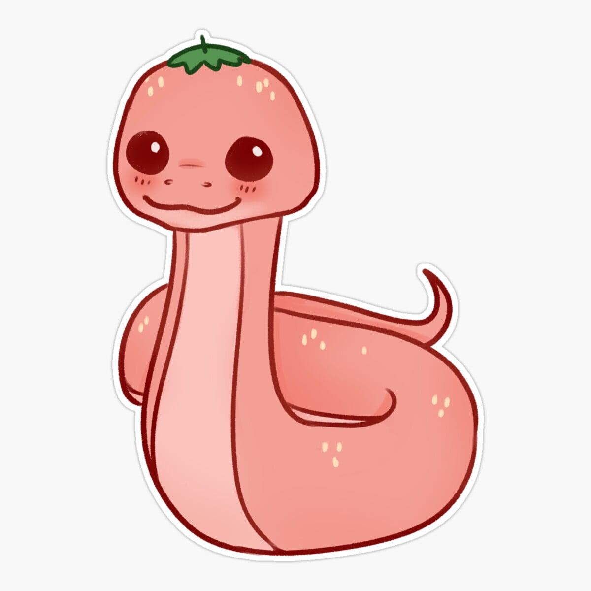 DOPASTICKER Strawberry Snake Sticker, Phone Sticker Water Bottle ...