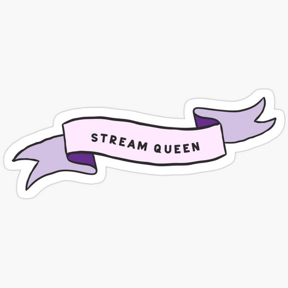 DOPASTICKER Stream Queen Ribbon Sticker Phone Sticker, Latop Sticker ...