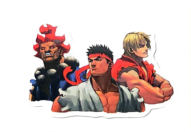 DOPASTICKER Street Fighter Ryu Ken Anime Manga Cartoon Video Game ...