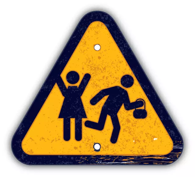 DOPASTICKER Street Thief Warning Sign Grunge Sticker Decal Phone Decal ...