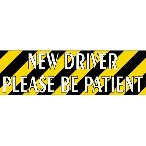 DOPASTICKER Striped Driver Please Be Patient Sticker Phone Sticker ...