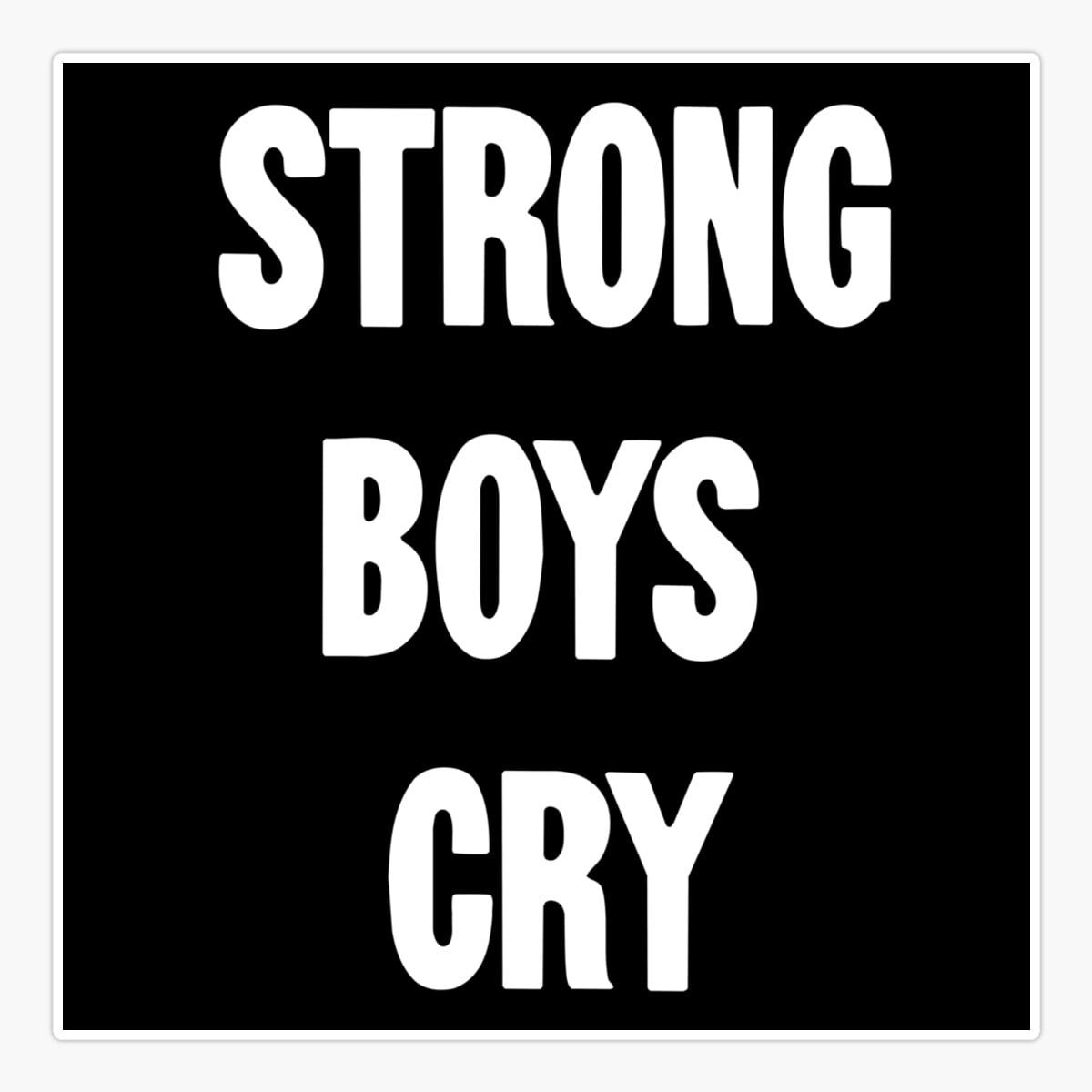 DOPASTICKER Strong Boys Cry Sticker, Phone Sticker Water Bottle Sticker ...