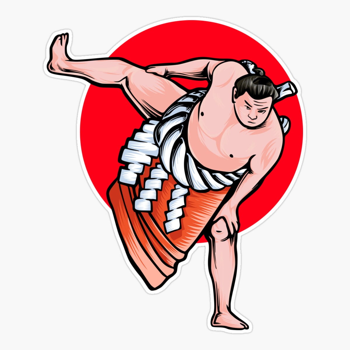 DOPASTICKER Strong Japanese Sumo, Japanese Sumo, Japanese Culture ...