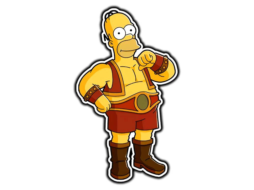DOPASTICKER Strongman Homer Sticker Decal Phone Decal Water Bottle ...