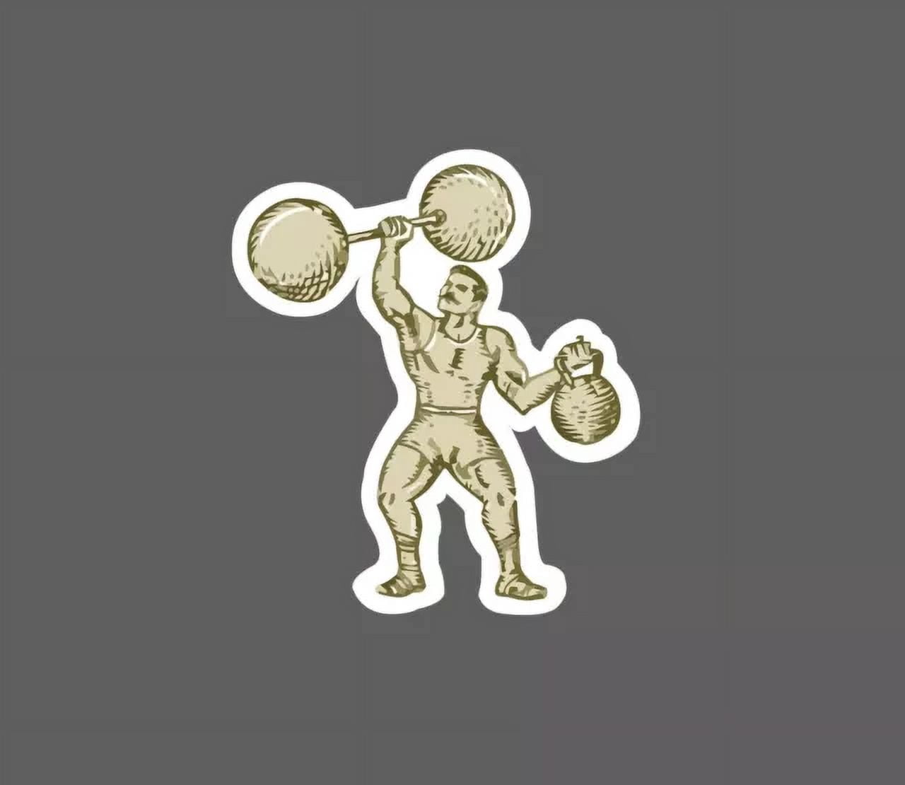 DOPASTICKER Strongman Retro Muscle Waterproof Decorative Laptop, Phone ...