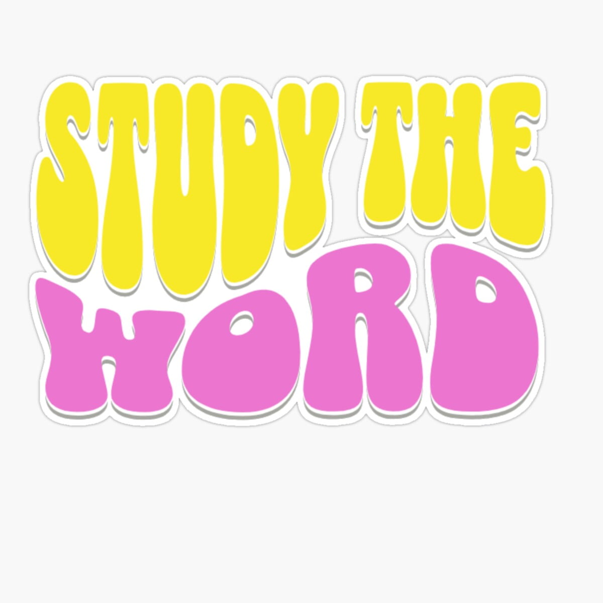 DOPASTICKER Study The Word Sticker, Phone Sticker Water Bottle Sticker ...