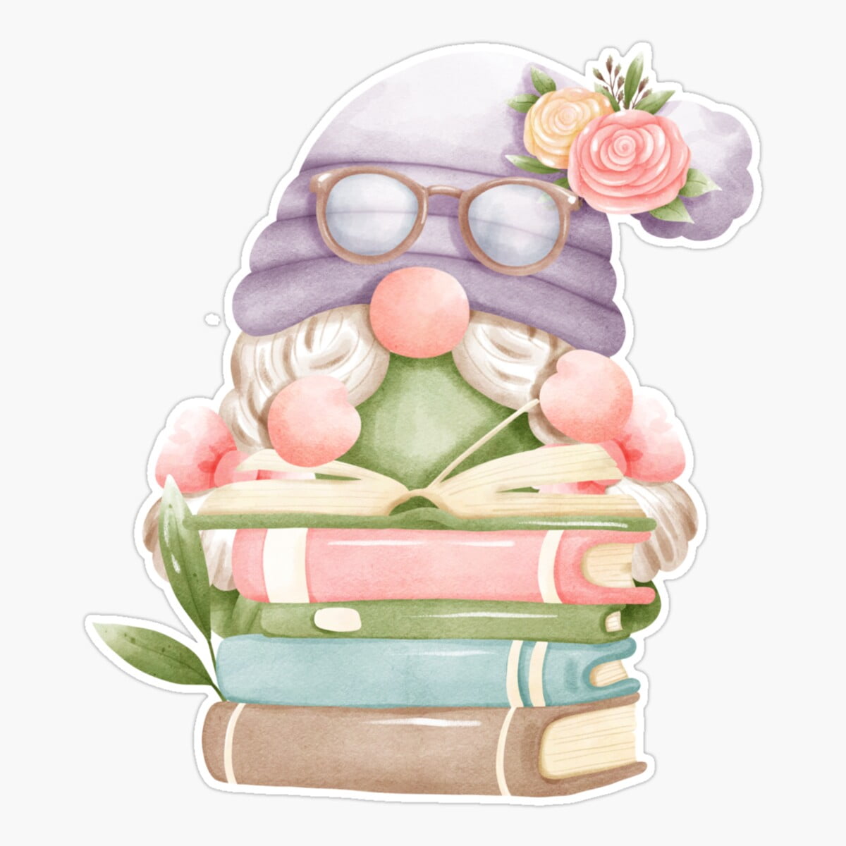 DOPASTICKER Studying Gnome Sticker, Phone Sticker Car Stickers ...