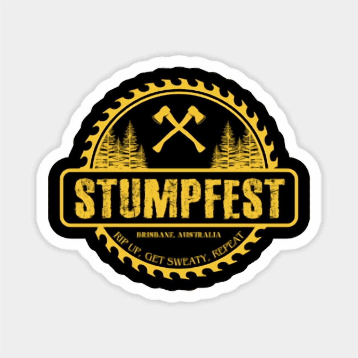 DOPASTICKER Stumpfest Yellow Decorative Laptop, Phone Stickers ...
