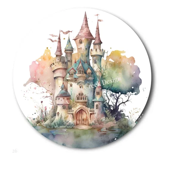 DOPASTICKER Stunning Fairy Princess Castle Scrapbook Stickers Castle ...