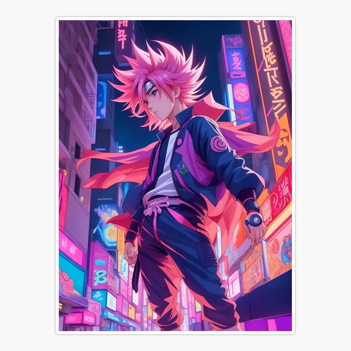 DOPASTICKER Style, Gojo Style, Neon Lights, Classic Sticker, Phone ...