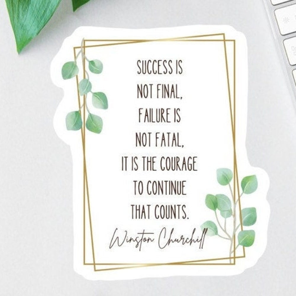 DOPASTICKER Success Is Not Final Stickers, Warrior Quote, Laptop ...