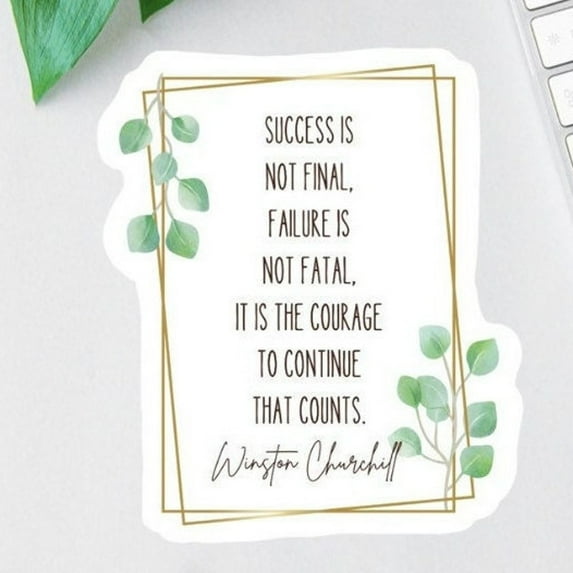 DOPASTICKER Success Is Not Final Stickers, Warrior Quote, Laptop ...
