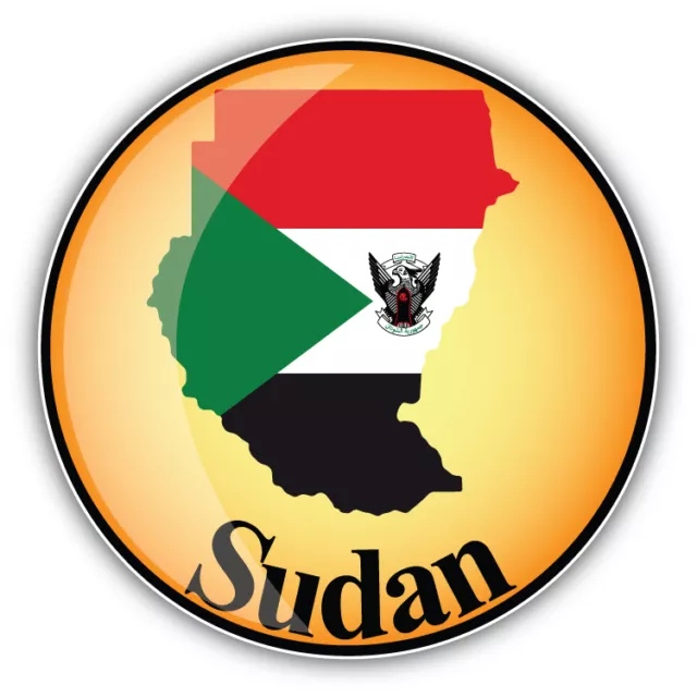 DOPASTICKER Sudan Map Flag Sticker Decal Phone Decal Water Bottle ...
