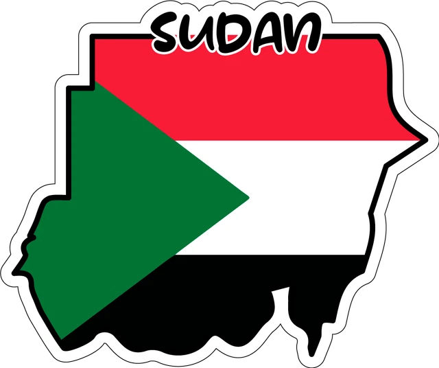 DOPASTICKER Sudan Map Flag Sticker Decal Phone Decal Water Bottle ...