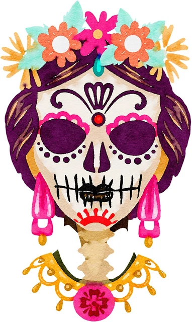 DOPASTICKER Sugar Skull Sticker Day Of The Dead Remembrance Family ...