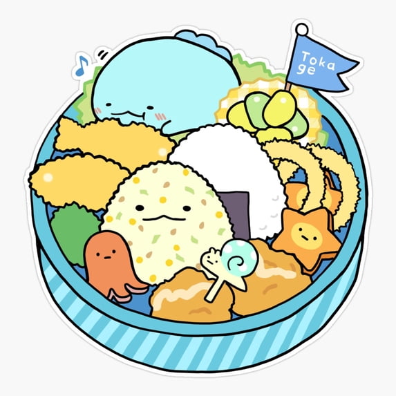 DOPASTICKER Sumikko Gurashi Kawaii Bento Box Sticker, Phone Sticker Car ...